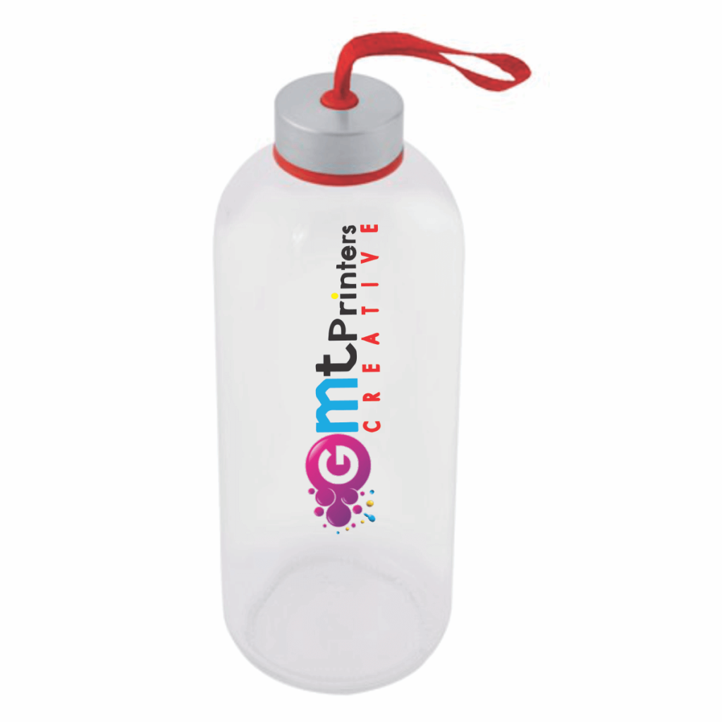 1 Litre - Glass & Stainless Steel Water Bottle