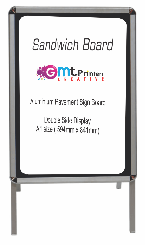 Sandwich Board - Aluminum Frame | Double-Sided Pavement Signboard With ...